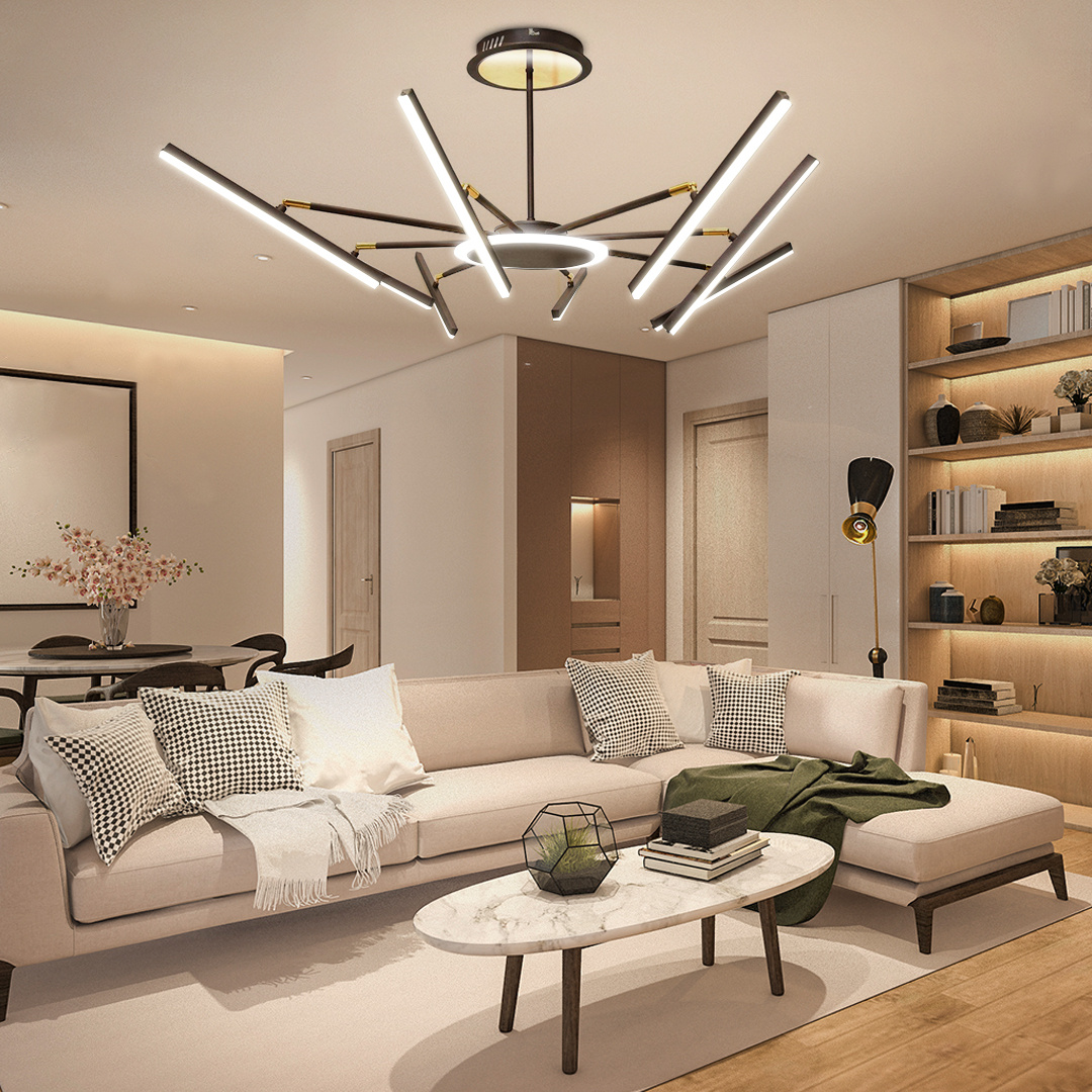 Decorative lamp Ceiling 38W + Pilot - Bronze - Gold DL-F07 | LED Lamps ...