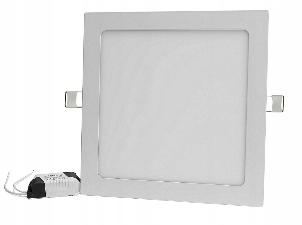 LED PANEL FLUSH MOUNT CEILING PLAFOND SQUARE 18W B.WARM 18W \ Biała ...