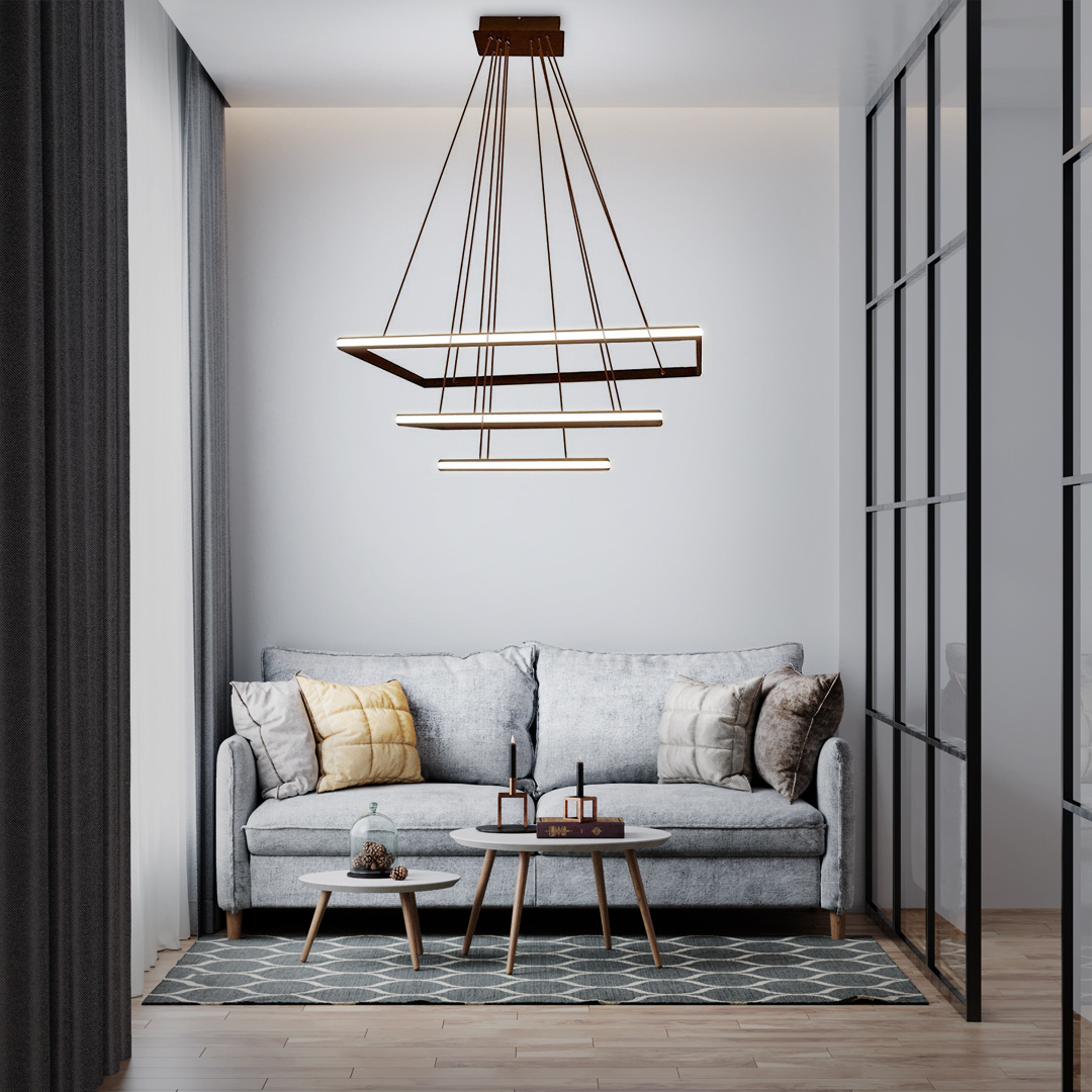 LED Decorative Chandelier Lamp Ceiling + Pilot 116W Bronze | LED Lamps ...